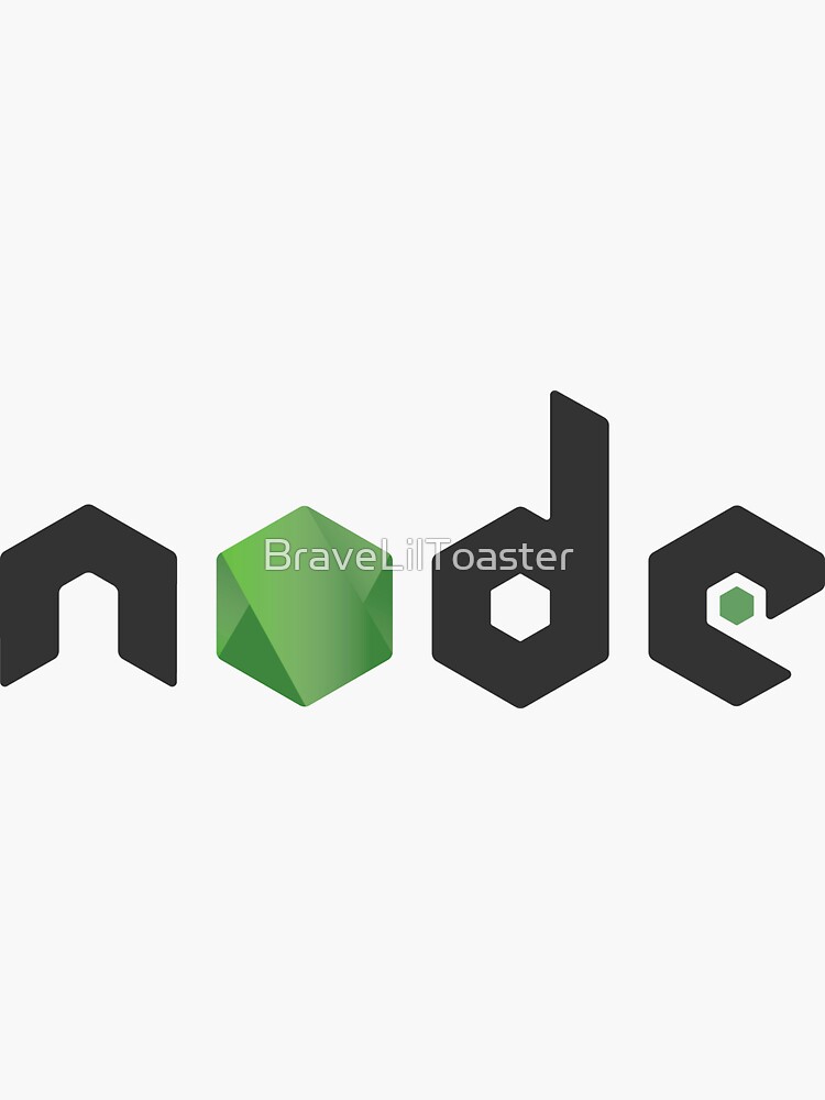 "Node.js" Sticker for Sale by BraveLilToaster | Redbubble