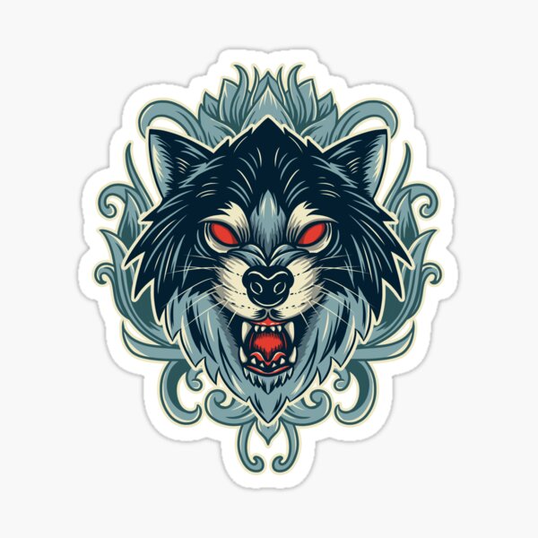 "wolf" Sticker by motymotymoty | Redbubble