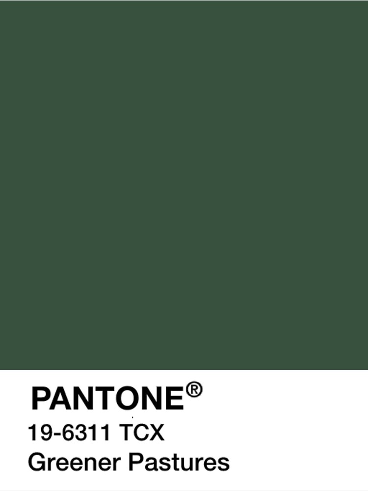 "PANTONE Greener Pastures, Dark Green" Sticker for Sale by Mushroom ...
