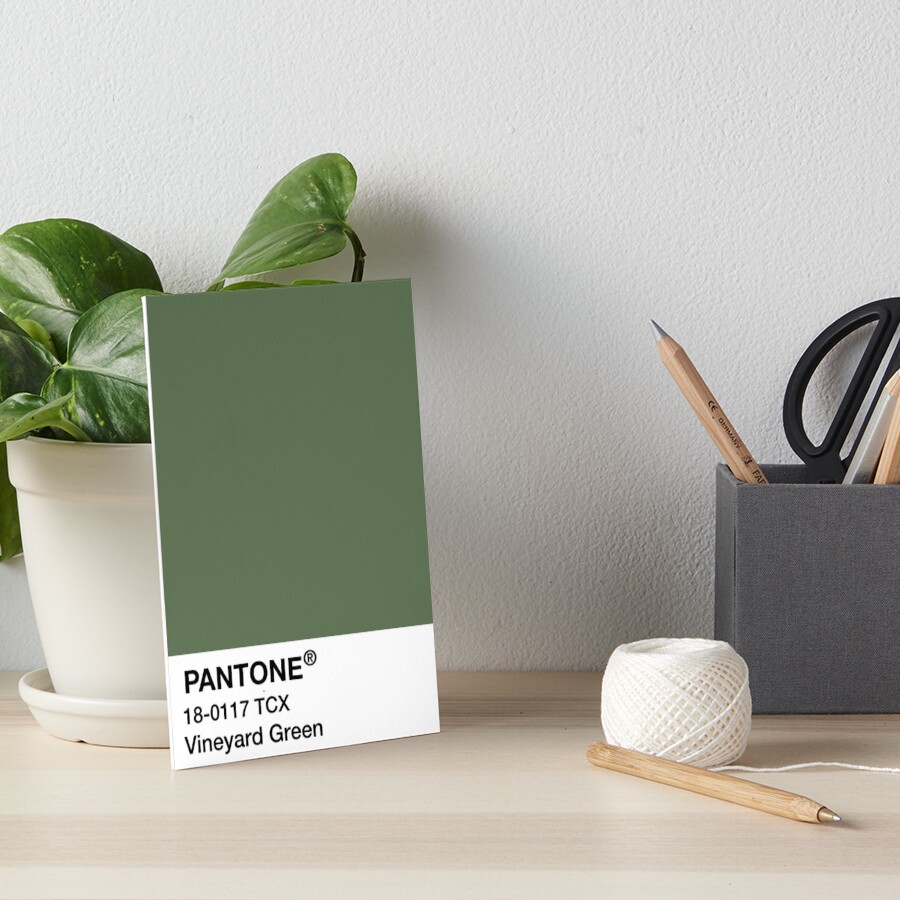 "PANTONE Vineyard Green" Art Board Print for Sale by Mushroom-Gorge ...