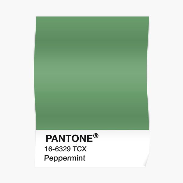 "PANTONE Peppermint, Green" Poster for Sale by Mushroom-Gorge | Redbubble