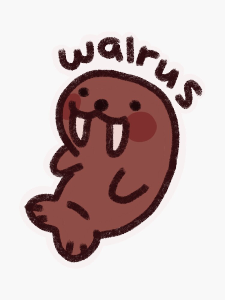"Walrus" Sticker for Sale by officialsadie | Redbubble