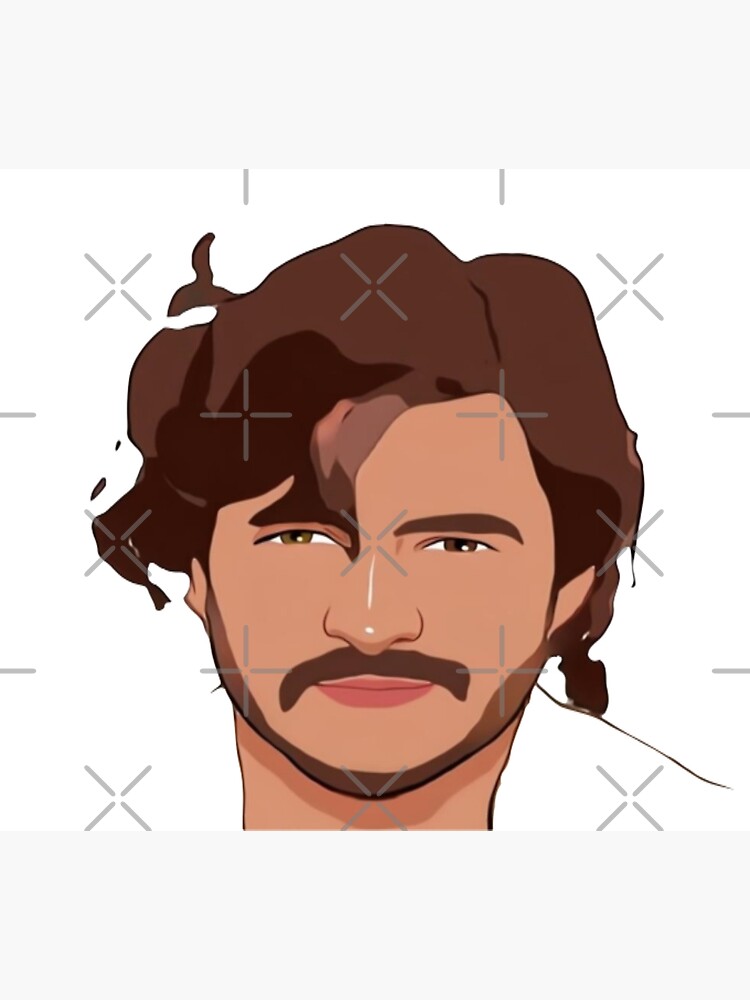 "Pedro Pascal Cartoon Messy Hair" Photographic Print for Sale by ecdato ...