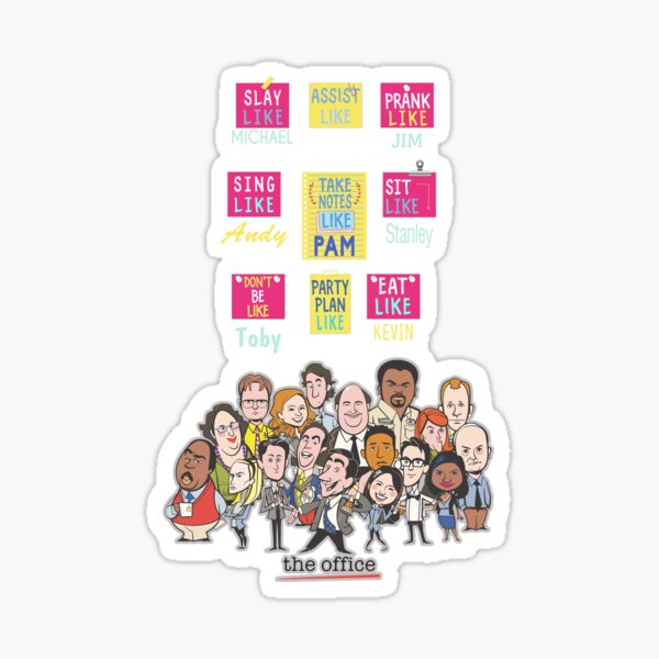 "The Office Staff Cartoon Edition" Sticker for Sale by LT646 | Redbubble