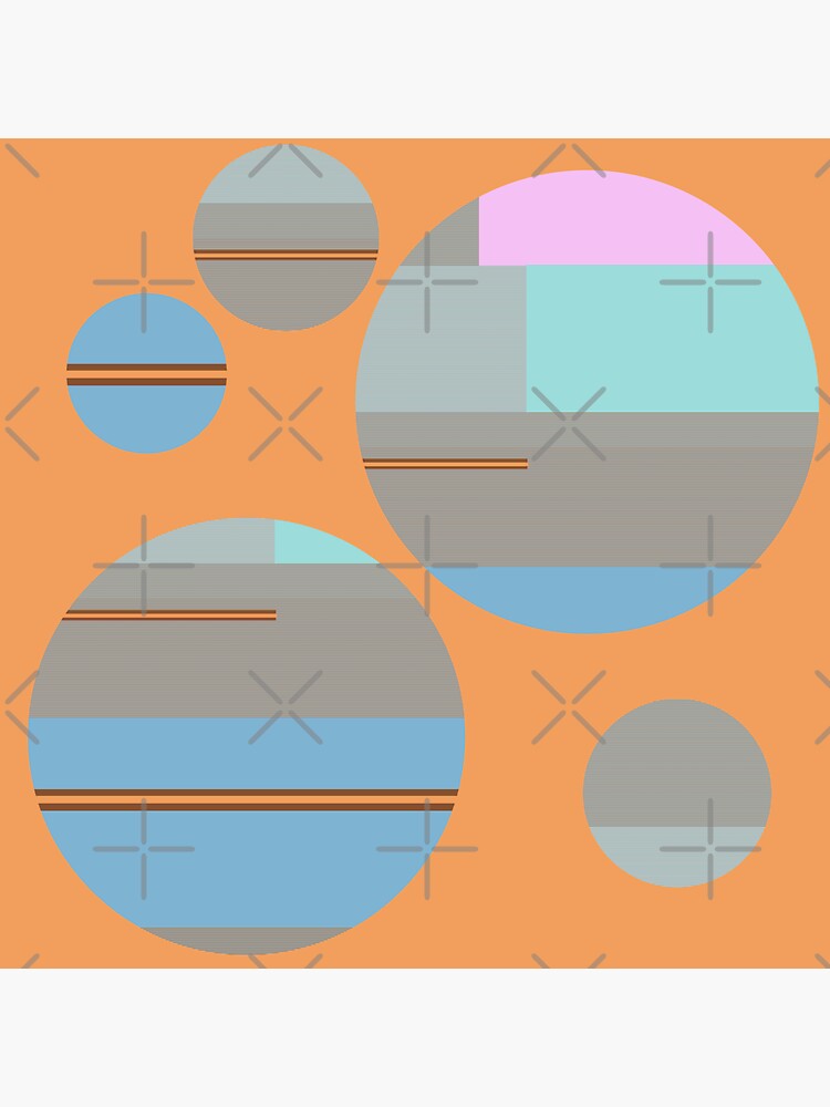 "Color Block Circles 04" Sticker for Sale by vortexatelier | Redbubble