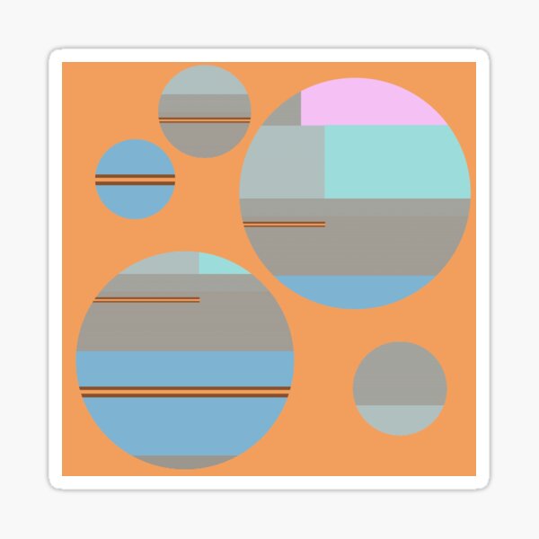 "Color Block Circles 04" Sticker for Sale by vortexatelier | Redbubble