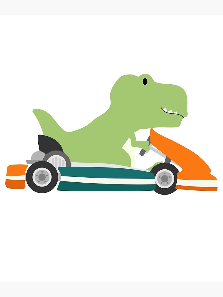 "Go-kart dinosaur T-Rex racing car" Photographic Print by Mrkram ...
