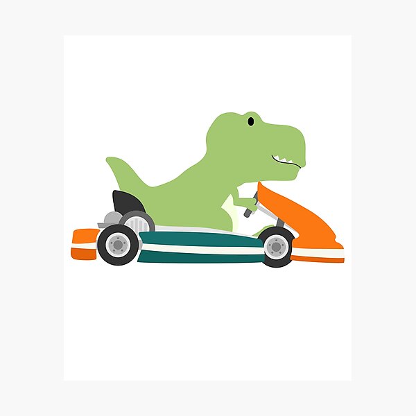 "Go-kart dinosaur T-Rex racing car" Photographic Print by Mrkram ...