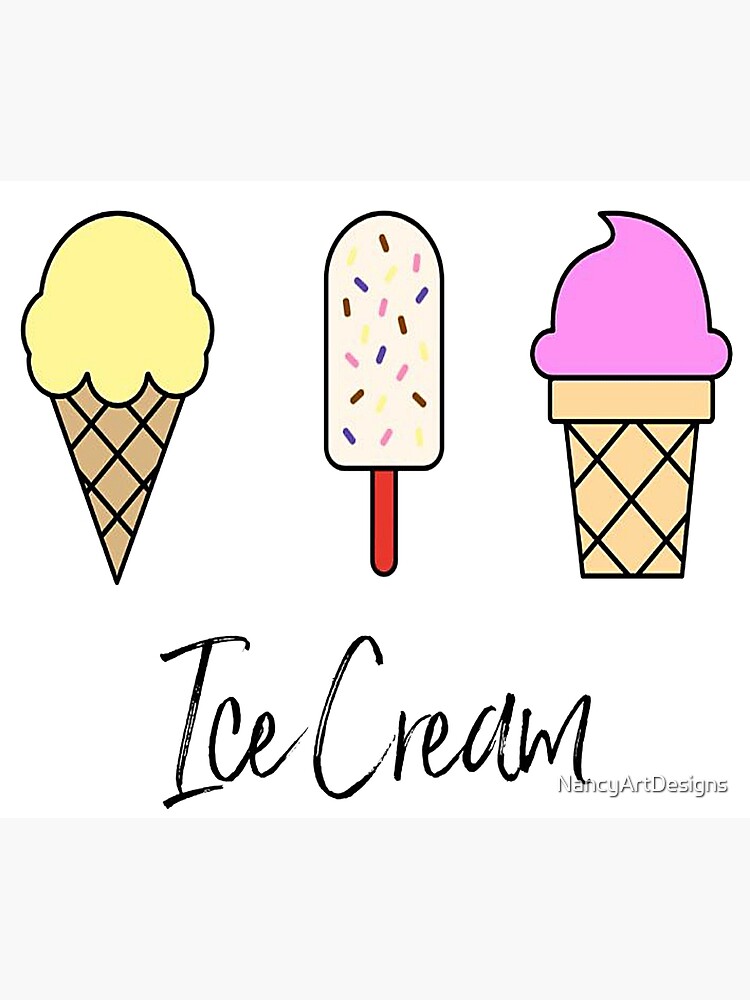 "Ice Cream Fanatic sticker pack" Poster for Sale by NancyArtDesigns ...