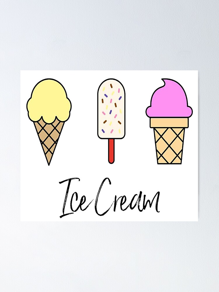 "Ice Cream Fanatic sticker pack" Poster for Sale by NancyArtDesigns ...