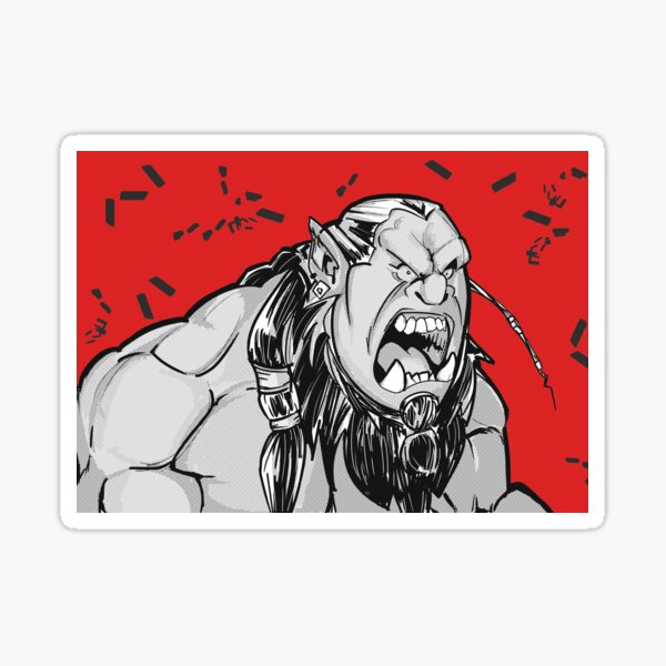 "Angry Orc" Sticker by gnitro | Redbubble