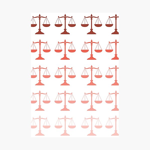 "Pink Law Scales of Justice - Law" Photographic Print by lolalistic ...