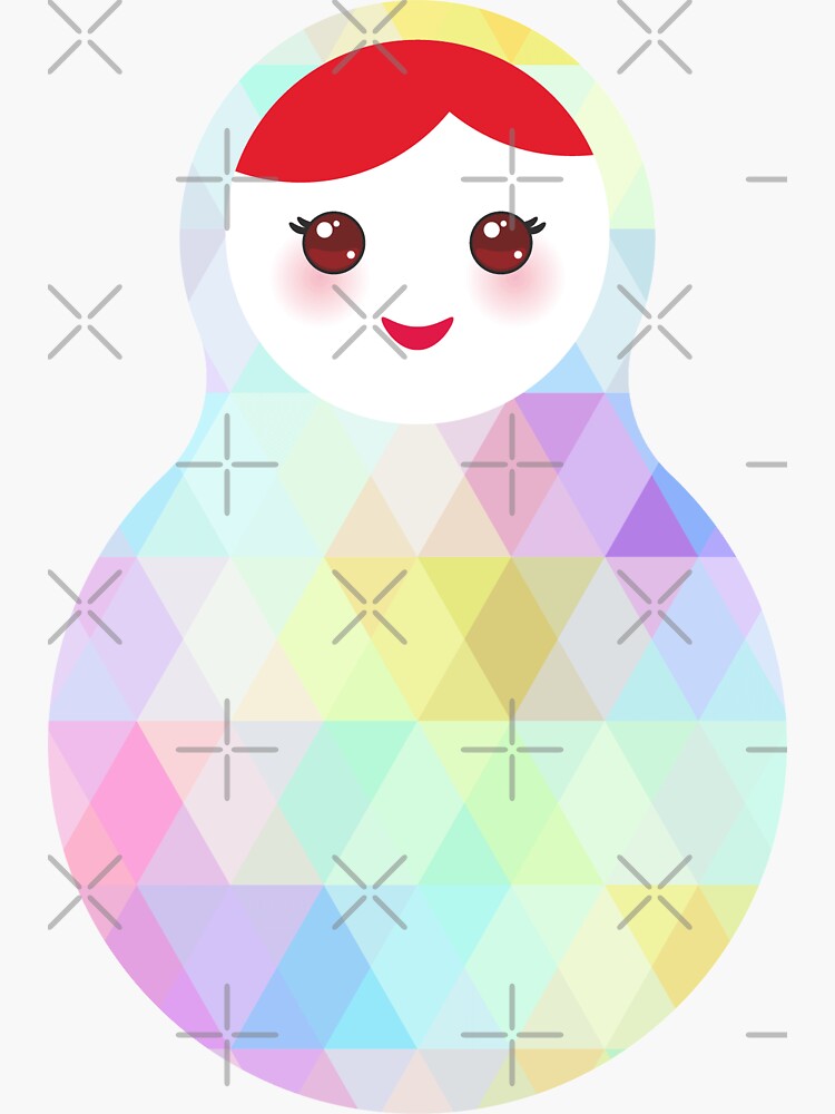 "Matryoshka rainbow pastel colors Russian dolls matryoshka with bright ...