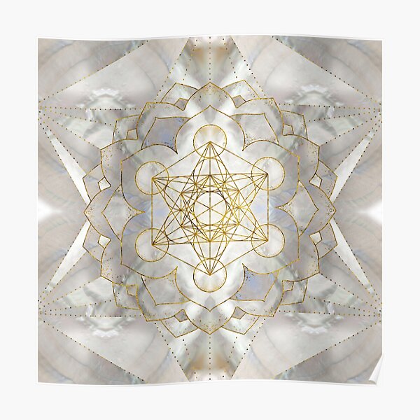 "Metatron's Cube in lotus Sacred Geometry " Poster by k9printart ...