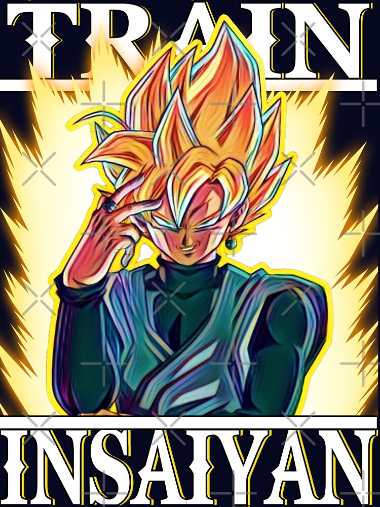 "Train Insaiyan Goku Black Super Saiyan DB/DBZ/DBGT/DBS " Essential T ...
