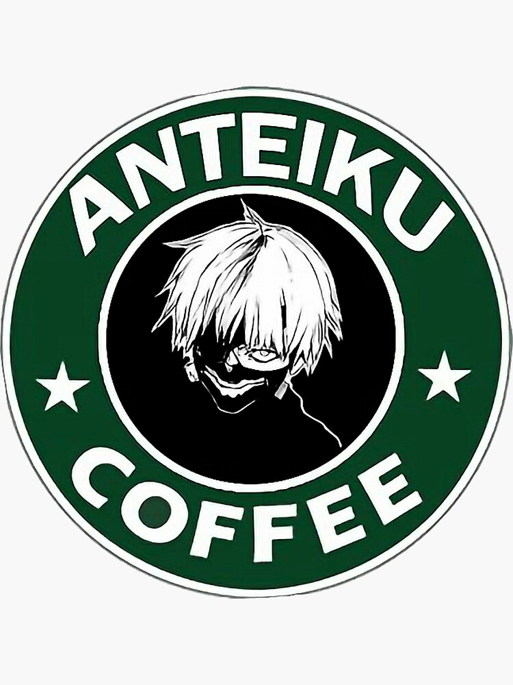 "Anteiku Café Logo, Tokyo Ghoul Starbucks Parody Travel Mug" Sticker ...