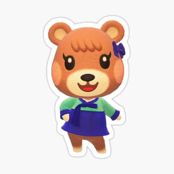 "ACNH Maple Bear in Chima Jeogori and Blue Ribbon Tada Reaction ...