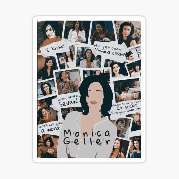 "monica" Sticker for Sale by Nrawlinson | Redbubble