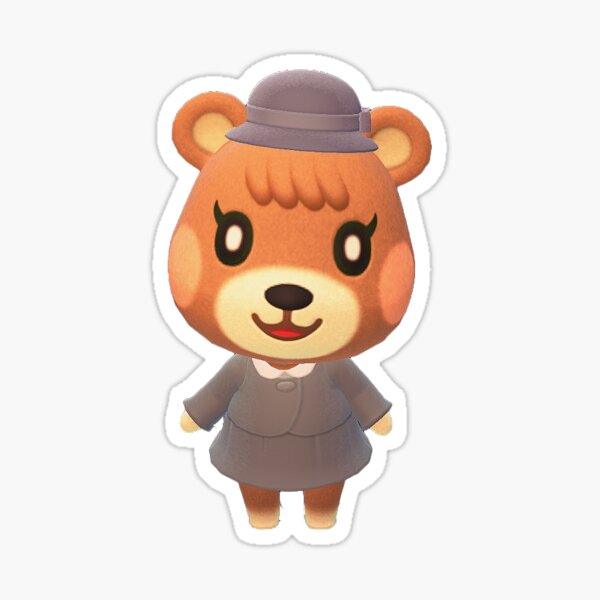 "ACNH Maple Bear in Blue Office Wear and Blue ribbon hat amuse reaction ...