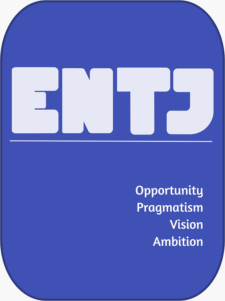 "MBTI - ENTJ" Sticker for Sale by Naviit | Redbubble