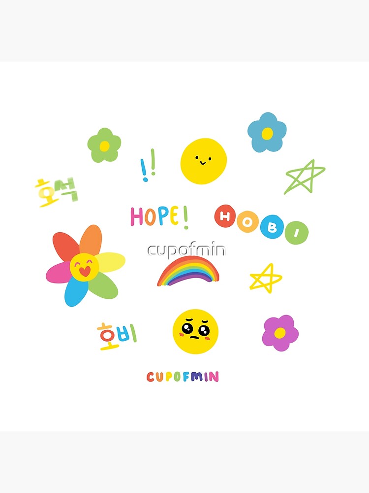 "BTS HOBICORE Inspired Pack " Poster by cupofmin | Redbubble