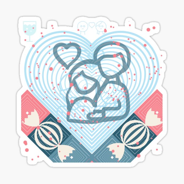 "Heartful Love Logo Design" Sticker by Karan77 | Redbubble