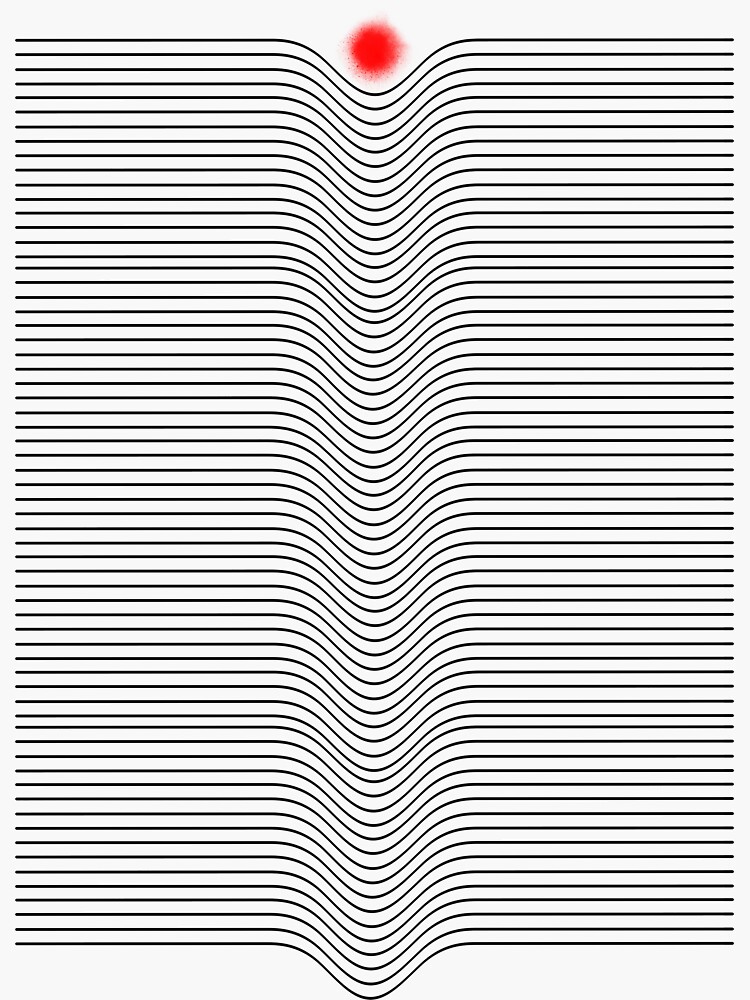 "Gravitational Wave Line Art" Sticker by Vincef444 | Redbubble