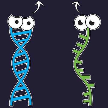 "DNA-RNA Funny Biology Cute Gifts" Sticker for Sale by SciArtPrintShop ...