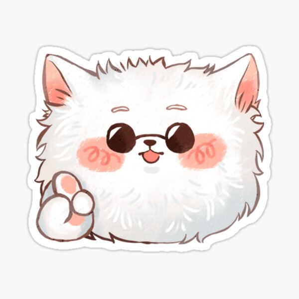 Gojo Cat Gojo Satoru Chibi Jujutsu Kaisen Anime Sticker Water-Resistant ...