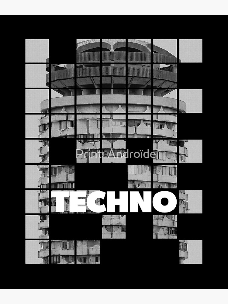 "Techno music abstract city dystopic appartement block photo for DJ ...