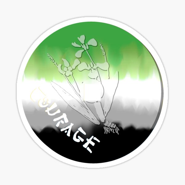 "Courage Token - Aro Pride" Sticker for Sale by LochNestFarm | Redbubble