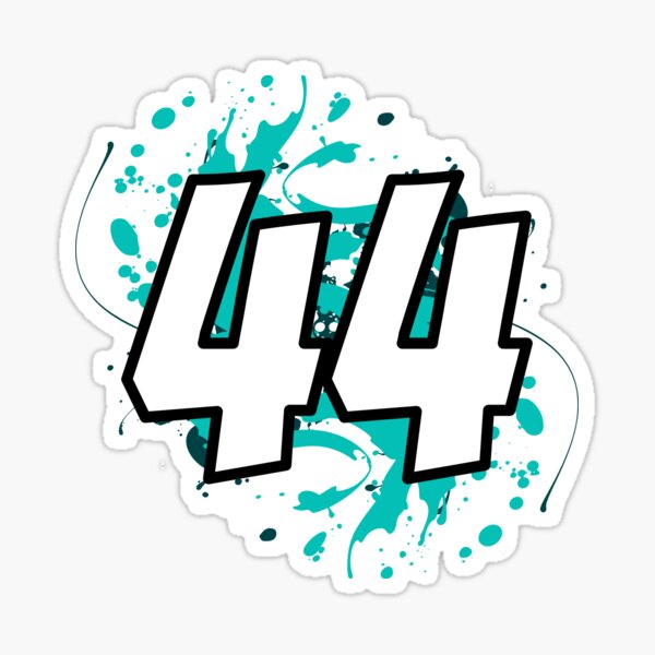 "Hamilton Driver Number" Sticker for Sale by GreazyL | Redbubble