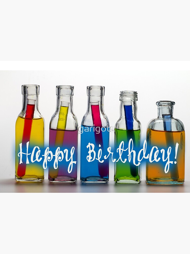 "Happy Birthday - Laboratory & Test tubes" Sticker for Sale by garigots ...
