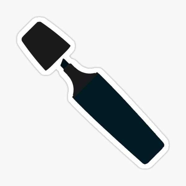 "dark blue highlighter" Sticker by crownyart | Redbubble