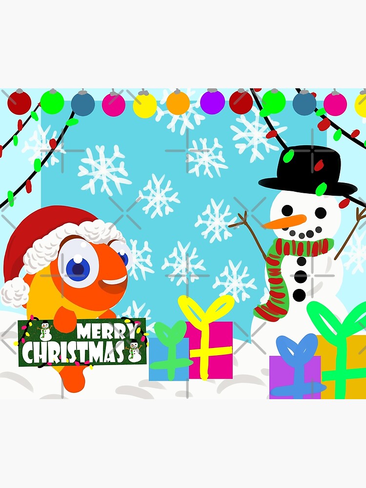 "Palfish Freddy Christmas Backdrop Background ESL" Art Print for Sale ...
