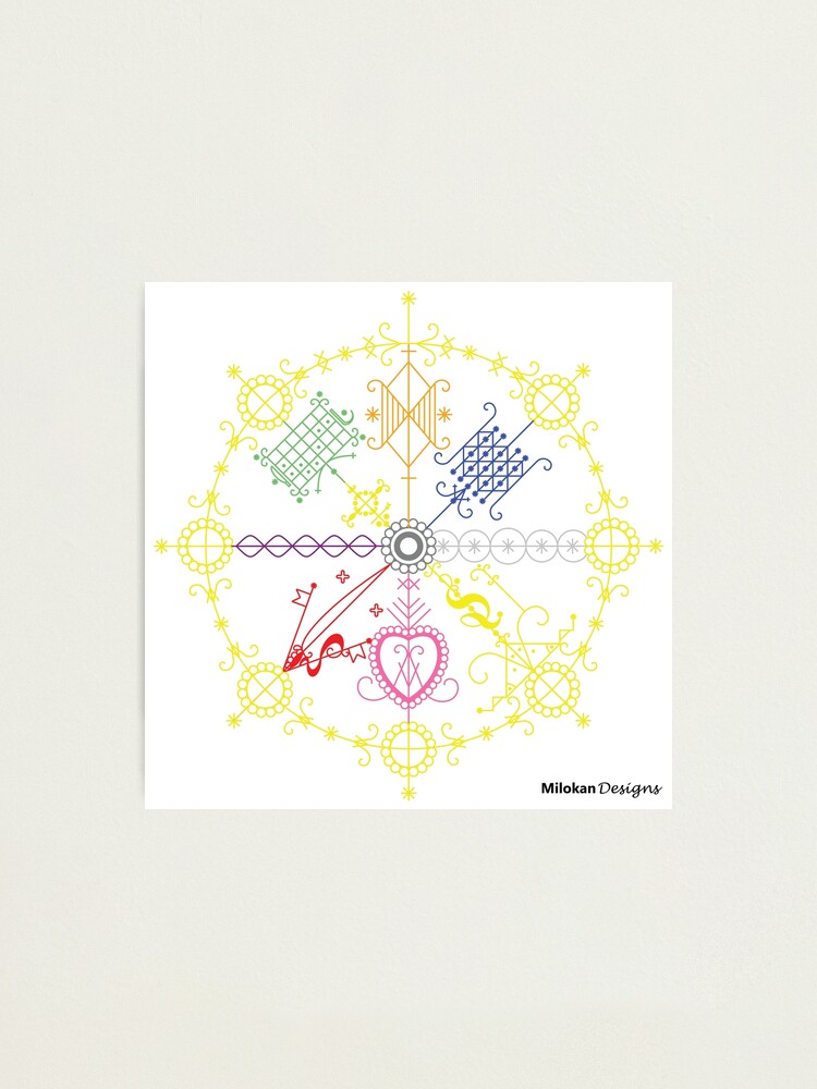 "Milokan vèvè (white)" Photographic Print for Sale by milokan | Redbubble