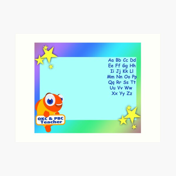 "Palfish ESL Rainbow Classroom Background Backdrop" Art Print for Sale ...