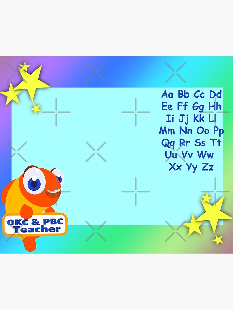 "Palfish ESL Rainbow Classroom Background Backdrop" Art Print by ...