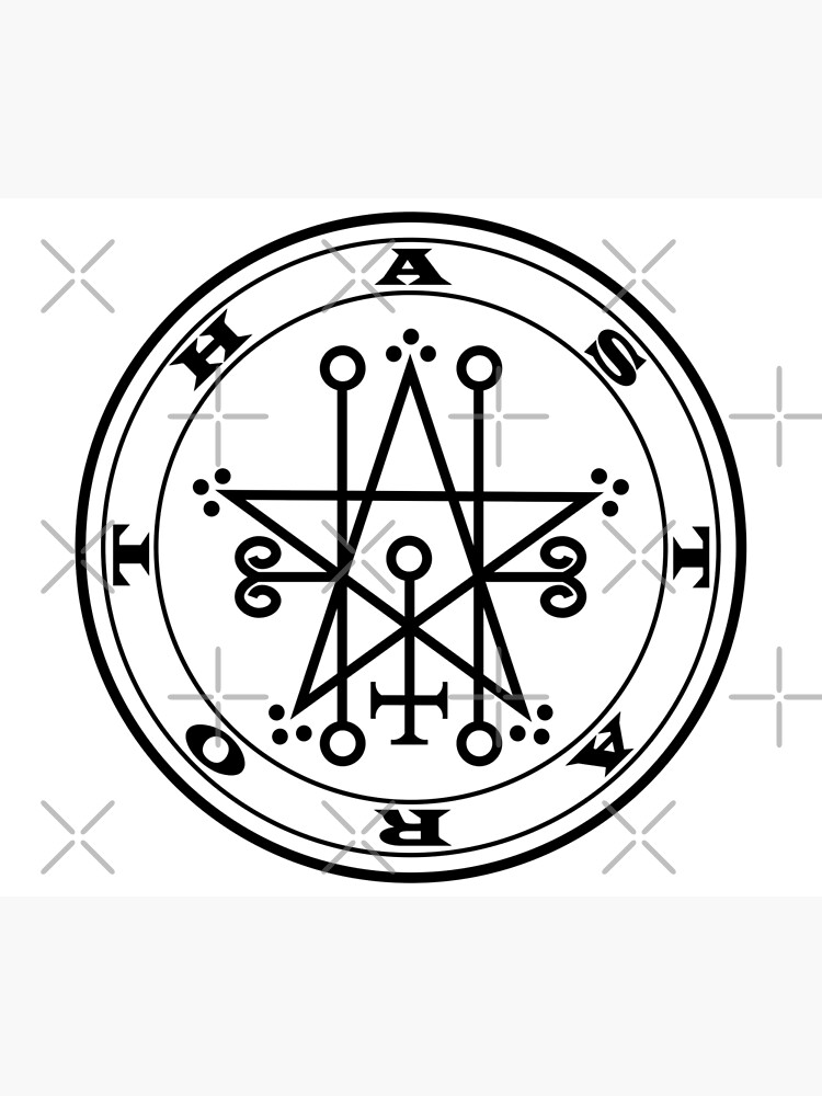 "Astaroth Astarte demon black Sigil occult Magick Seal" Poster for Sale ...