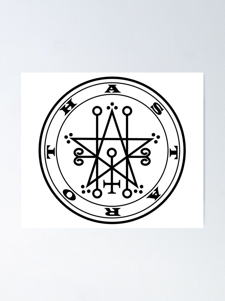 "Astaroth Astarte demon black Sigil occult Magick Seal" Poster for Sale ...