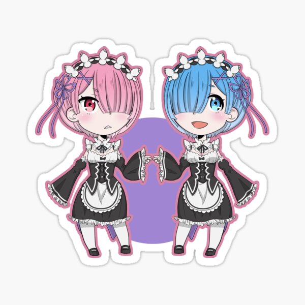Paper Death or kiss Japanese anime stickers Rem and Ram stickers 50Pc ...