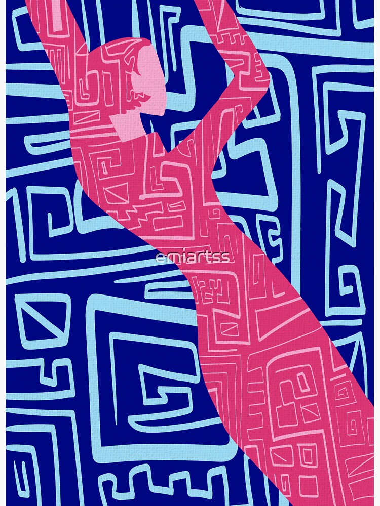 "Mod pop art silhouette" Sticker for Sale by emiartss | Redbubble