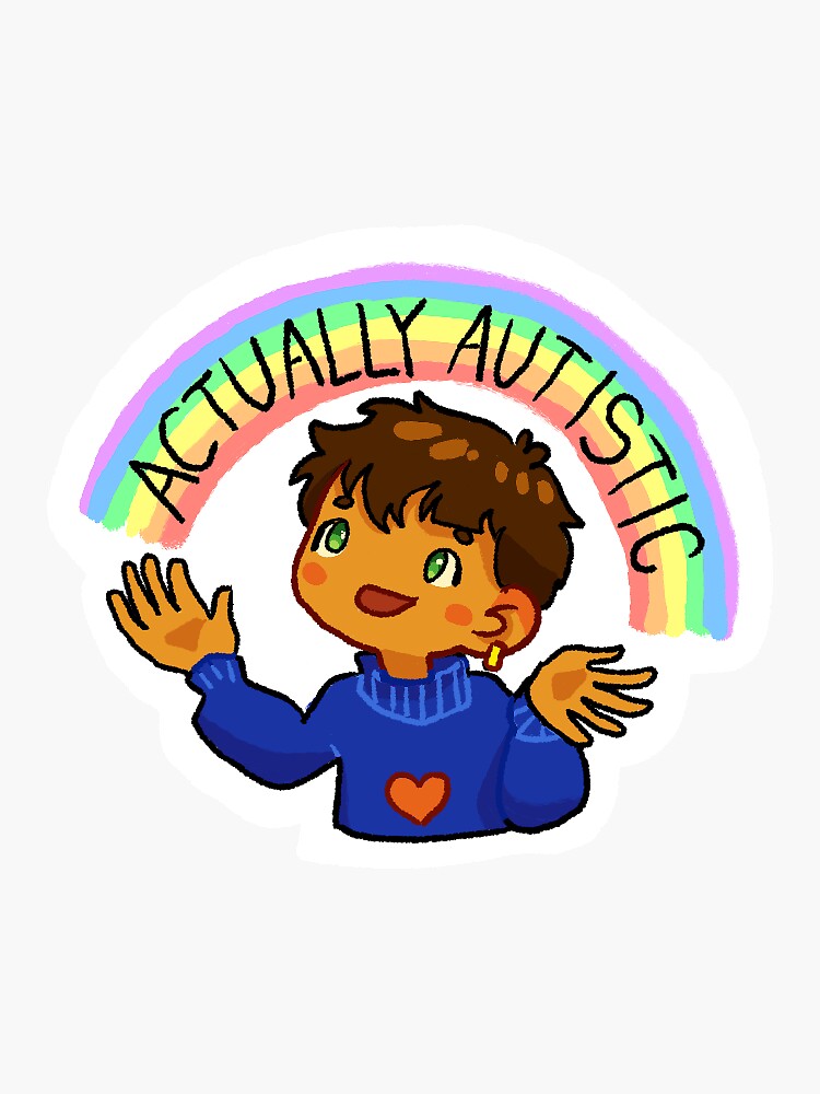 "Actually Autistic" Sticker for Sale by AnoukVitte | Redbubble