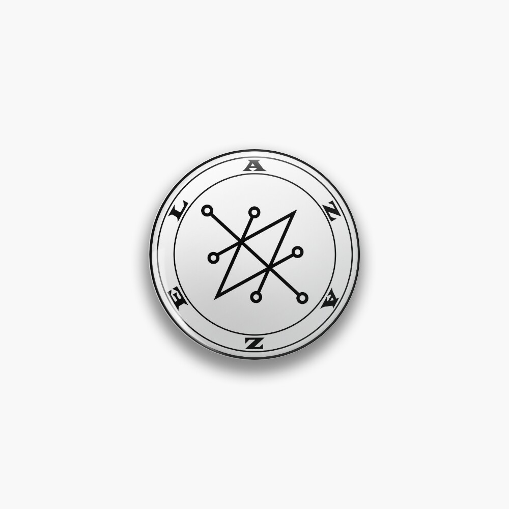 Azazel Demon Black Sigil Occult Magick Seal Pin By Infernaldesignz Redbubble