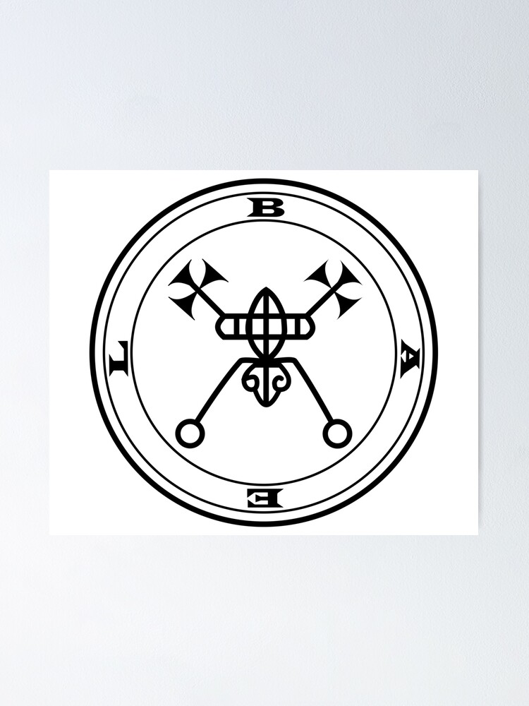 Póster for Sale con la obra «Bael, Baal Demon King Sigil negro Sello ...