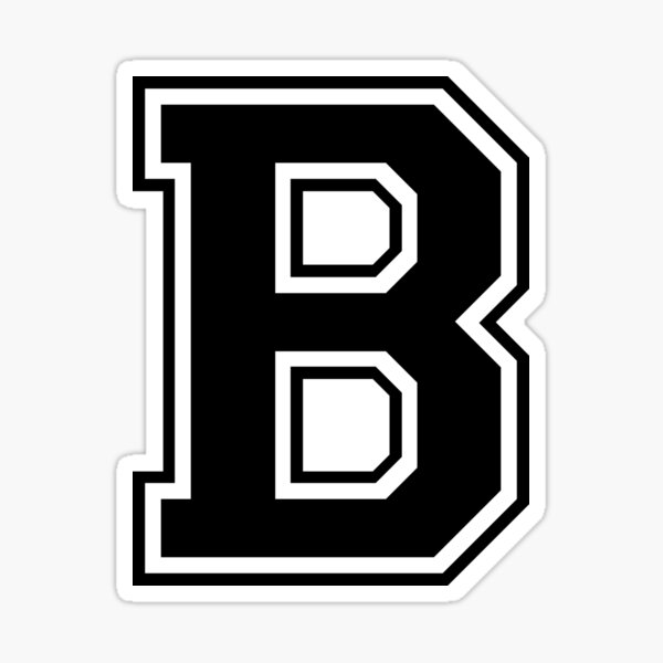"Letter - B (black)" Sticker for Sale by Alphaletters | Redbubble