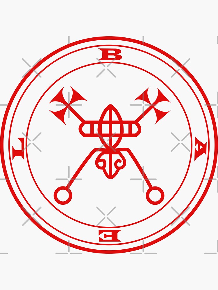 Pegatina «Bael, Baal Demon King Red Sigil Sello mágico oculto» de ...