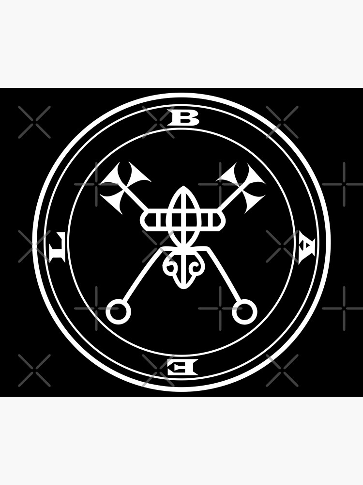 Lámina fotográfica «Bael, Baal Demon King White Sigil Sello mágico ...
