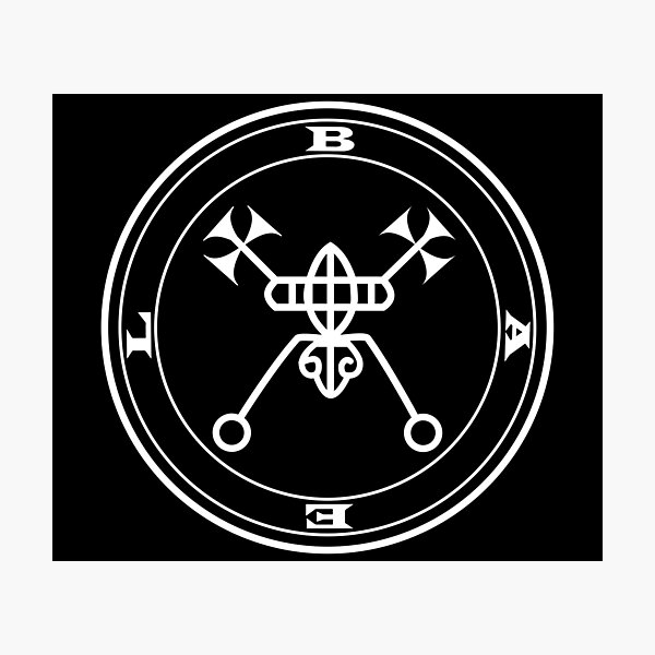 Lámina fotográfica «Bael, Baal Demon King White Sigil Sello mágico ...