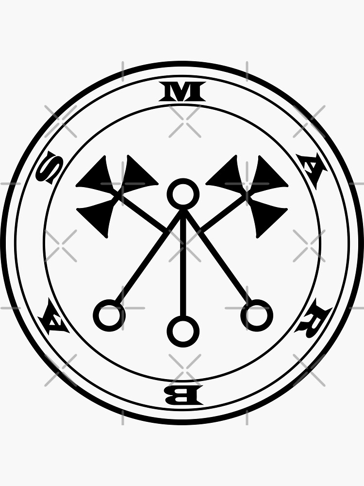"President Marbas demon black Sigil occult Magick Seal" Sticker for Sale by InfernalDesignZ ...
